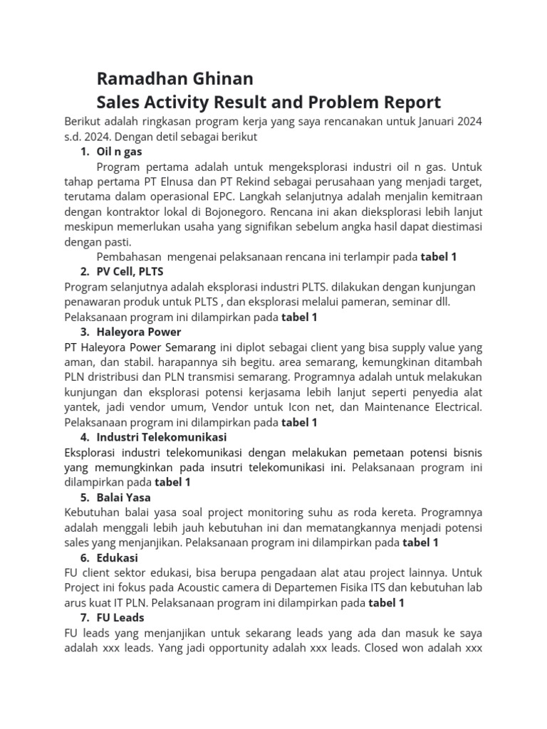 Merged Q1 Sales Report and Q2 Sales Plan | PDF | Bisnis | Pengelolaan ...