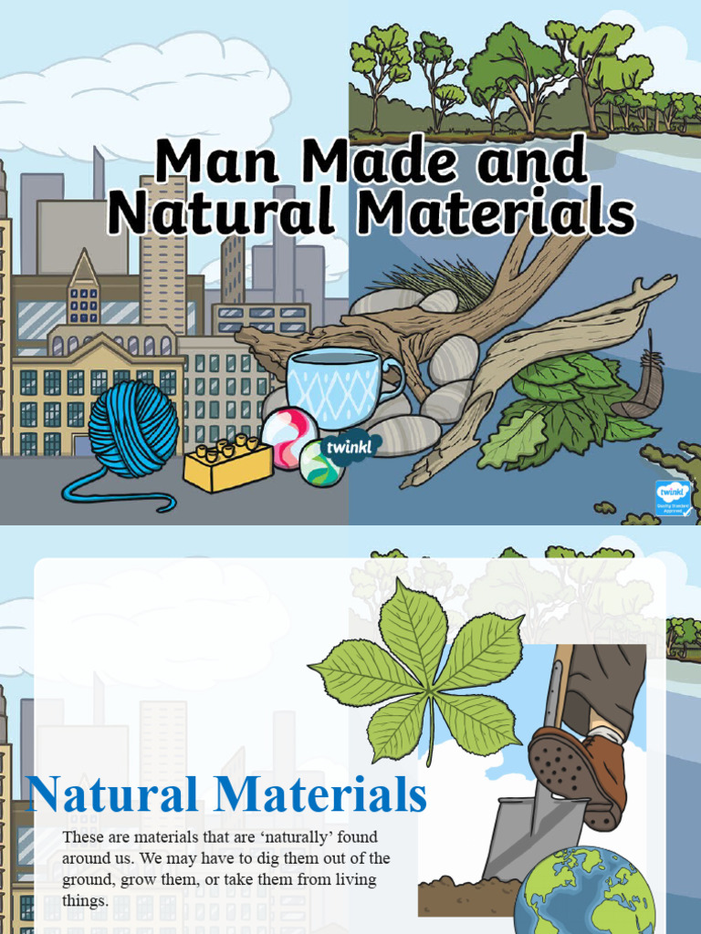 Natural and Manmade Materials Powerpoint | PDF | Rock (Geology) | Plastic