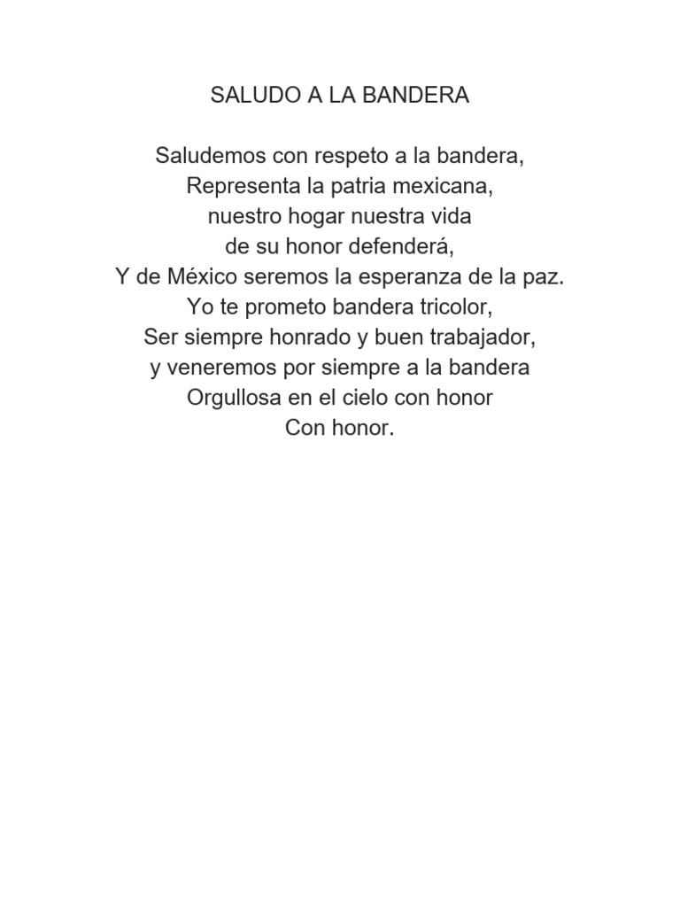 Saludo a La Bandera | PDF