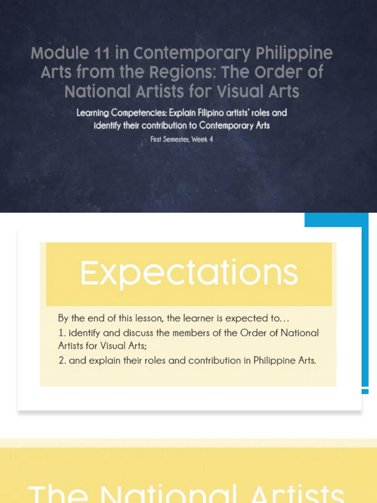 Order of National Artist Different Categories | PDF | The Arts ...