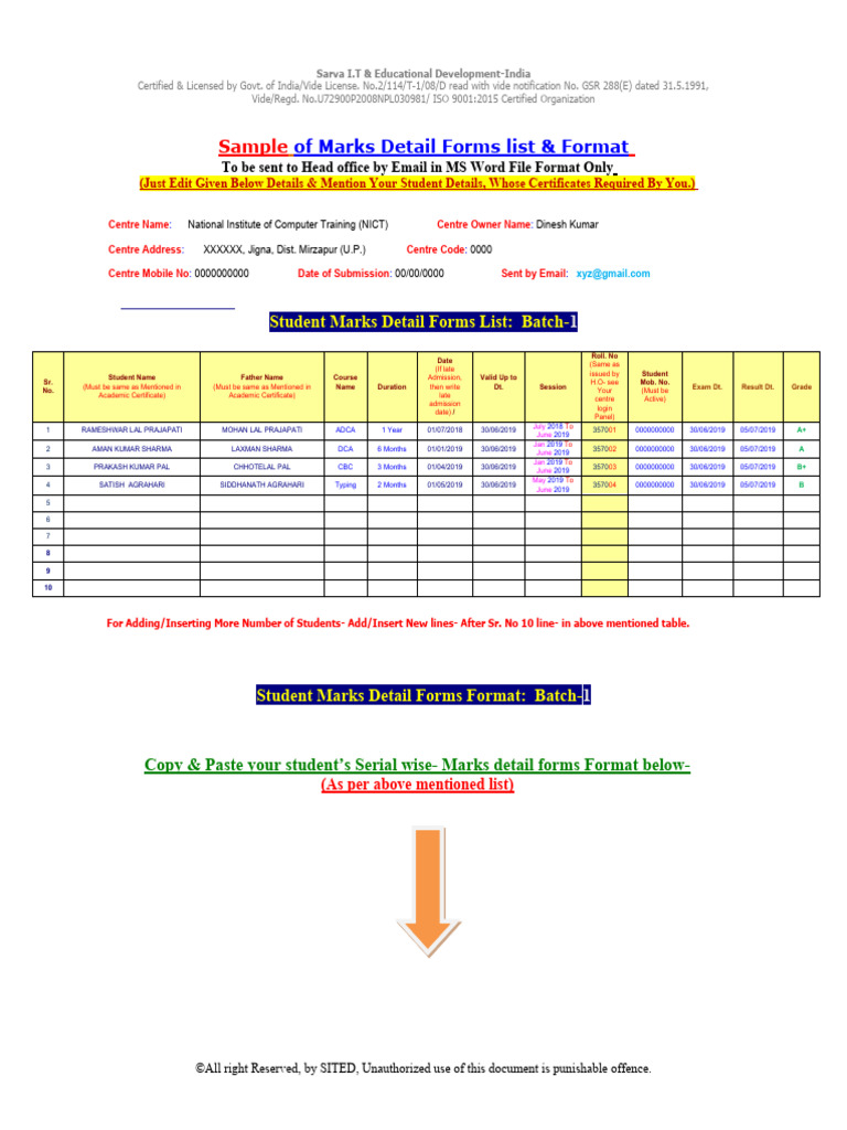 2 Sample For Applying Computer Certificate by Email | PDF | Text ...