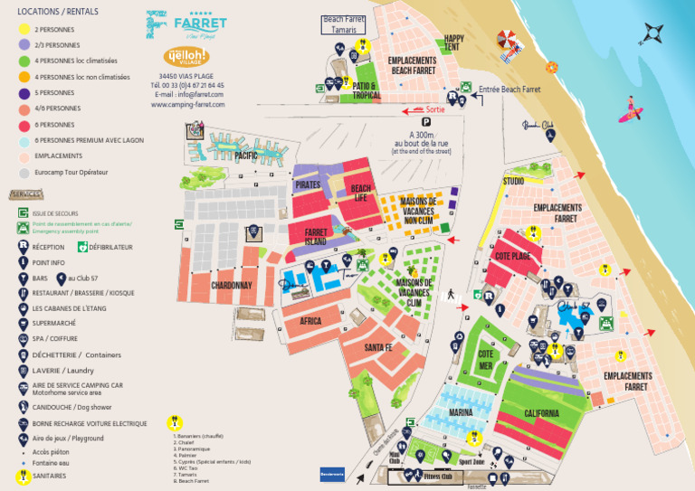 Plan du Camping Club Farret Vias | PDF