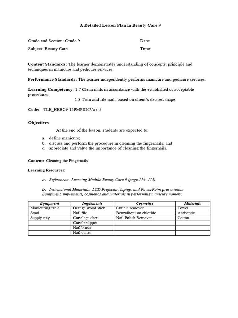 Cleaning the Fingernails | PDF | Nail (Anatomy)