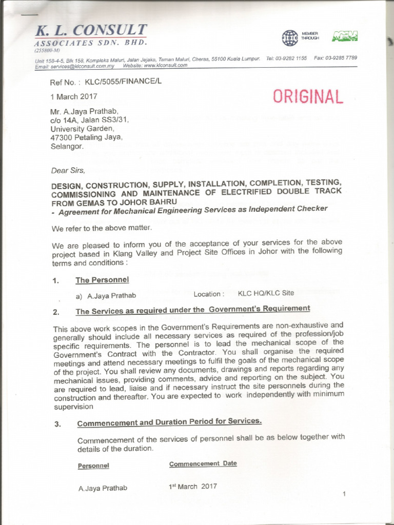 Letter of Confirmation From Cllient-4 | PDF