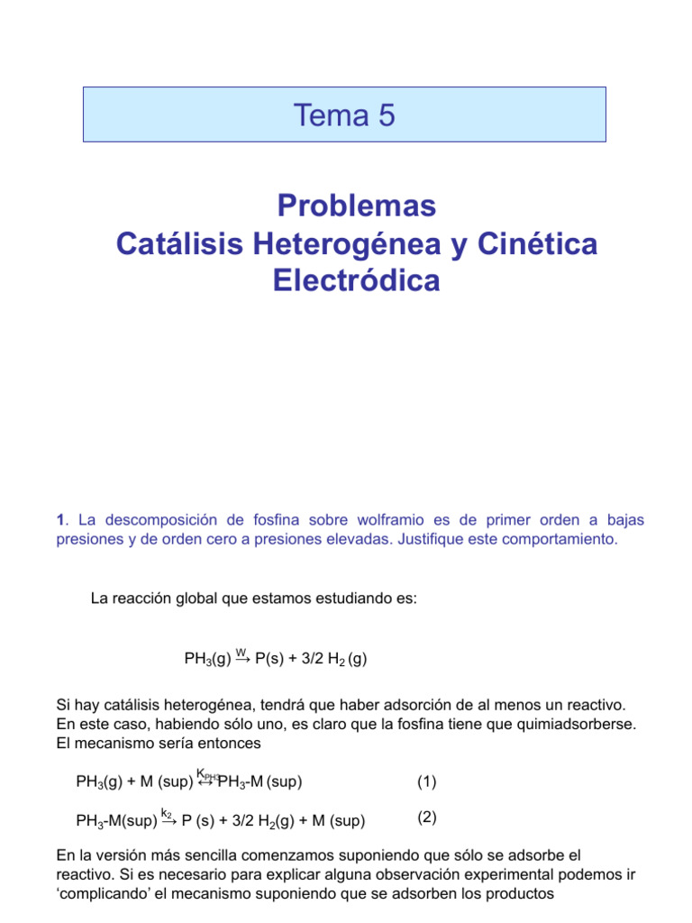 Nuevo Prob Tema 5 | PDF | Adsorción | Equilibrio químico