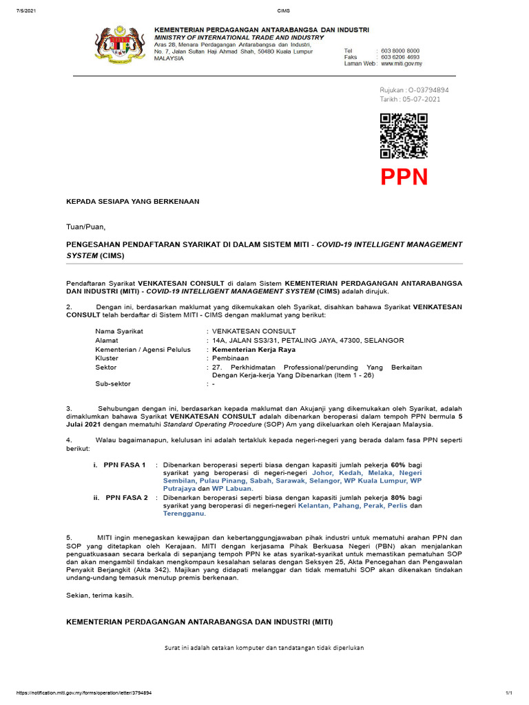 Cims PPN | PDF