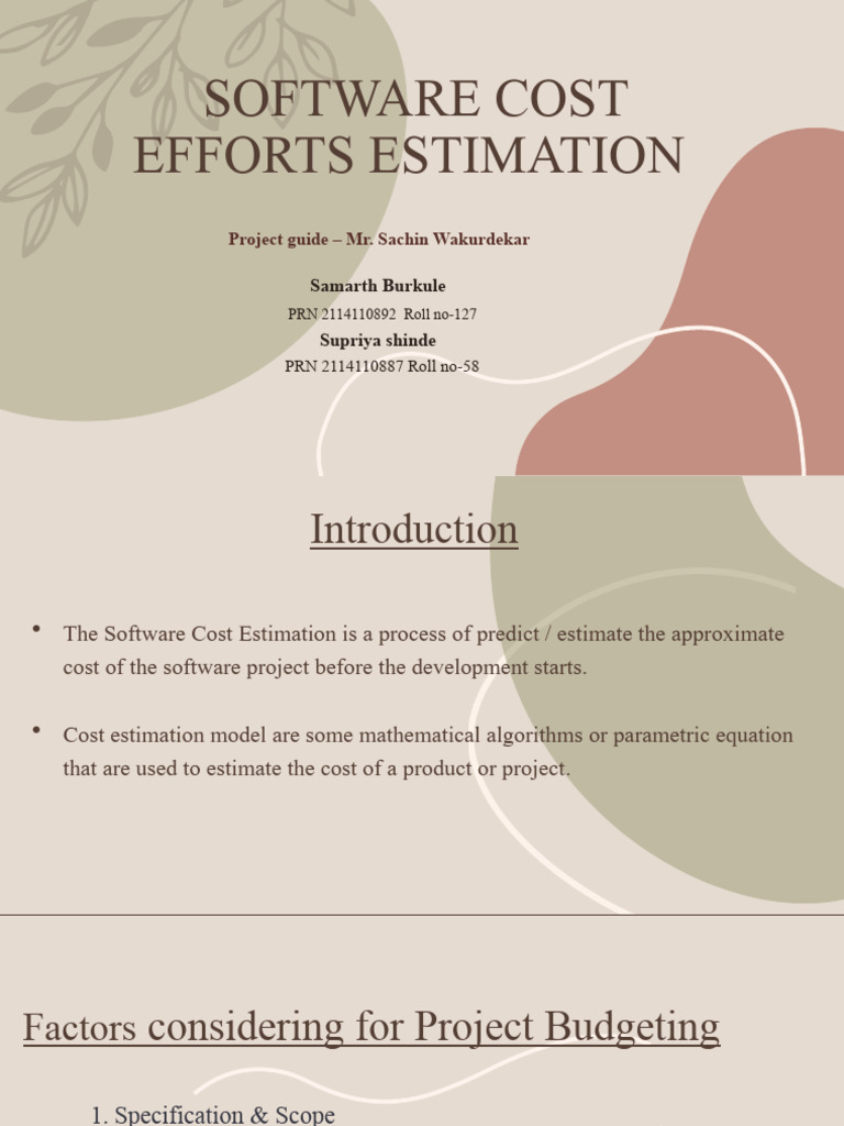 Software Cost Efforts Estimation | PDF | Applied Mathematics