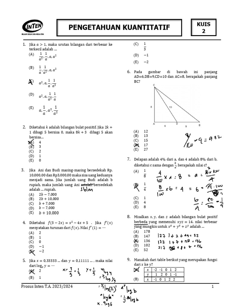 PK Set-2 Intensif Kuis | PDF