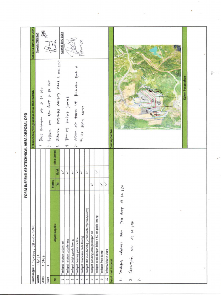 Inspeksi Geotek 20240428 | PDF