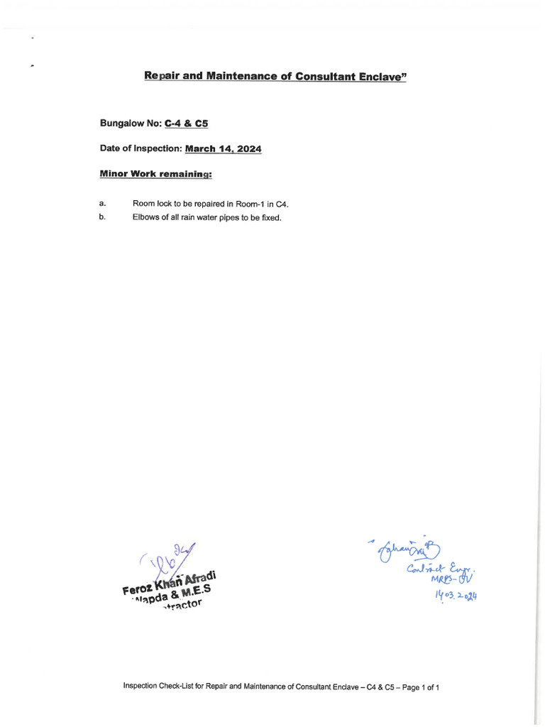 Minor Works C4 and C5 | PDF