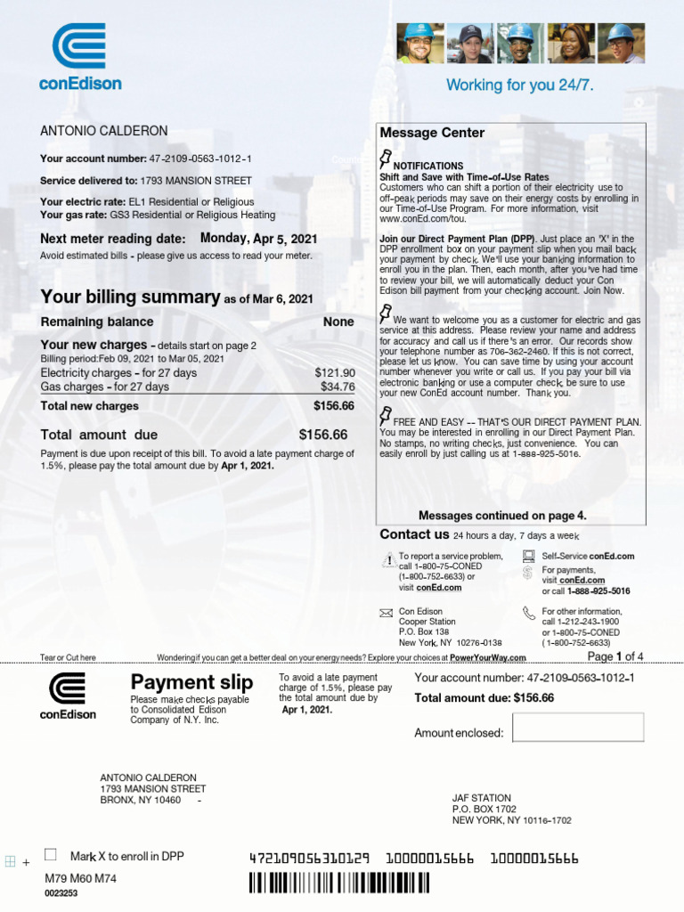 Consolidated Edison - New York | PDF | Fee | Payments