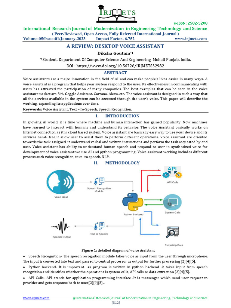 Fin Irjmets1674010501 | Download Free PDF | Input/Output | Speech ...