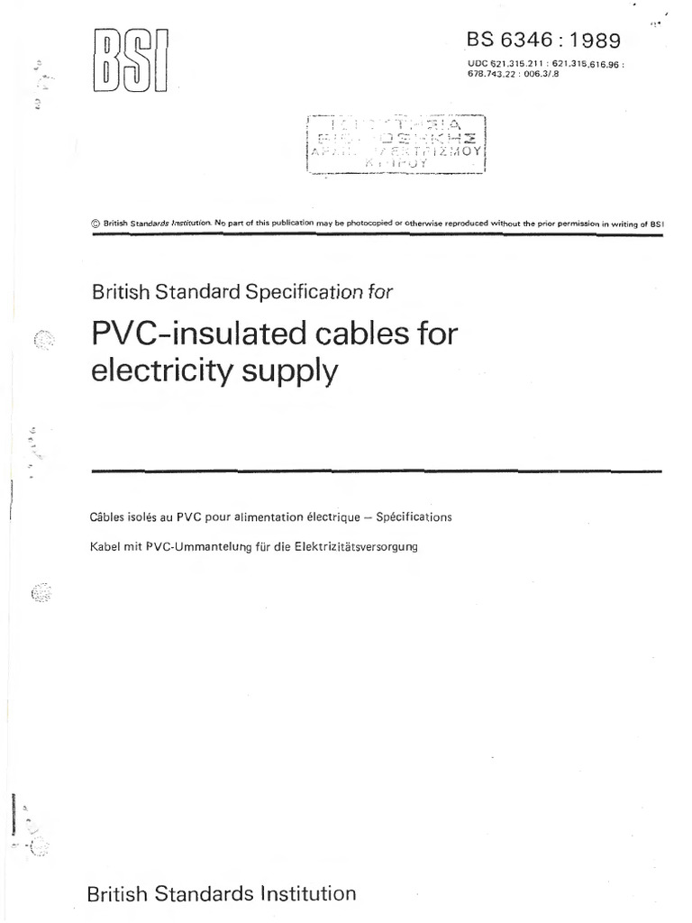 BS 6346 | PDF | Electricity | Electromagnetism