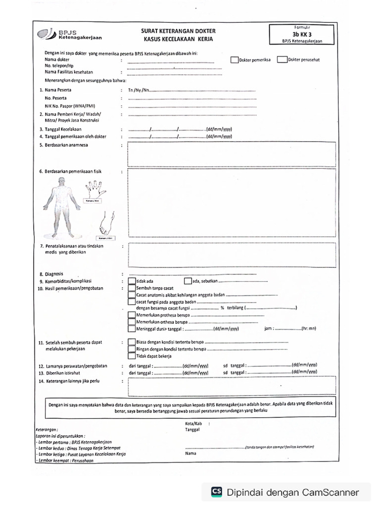 Formulir BPJS Ketenagakerjaan | PDF