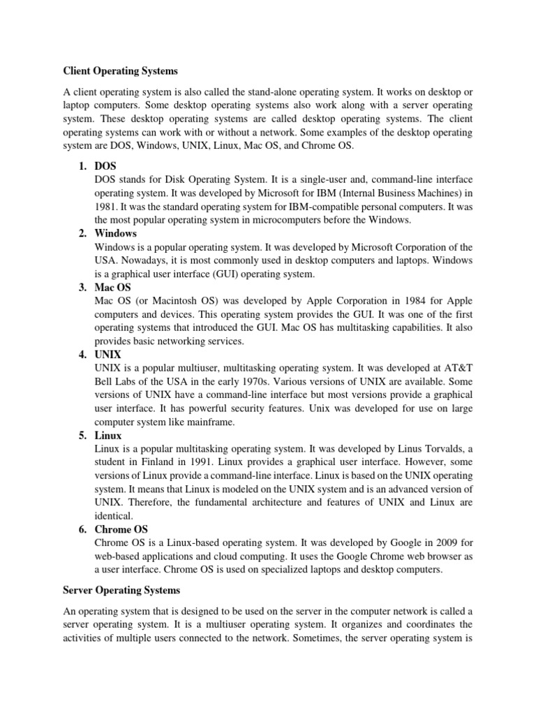 Client Server OS | Download Free PDF | Operating System | Graphical User Interfaces