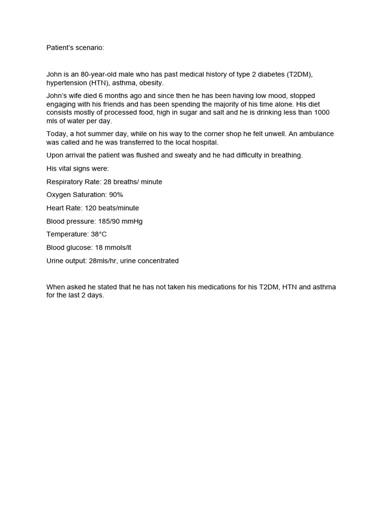 Patient Scenario | PDF