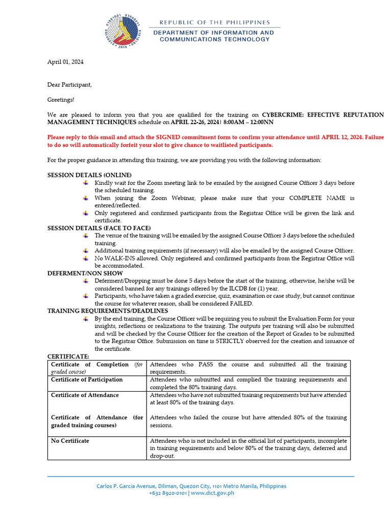 Cybercrime Effective Reputation Management Techniques - Conforme Letter ...
