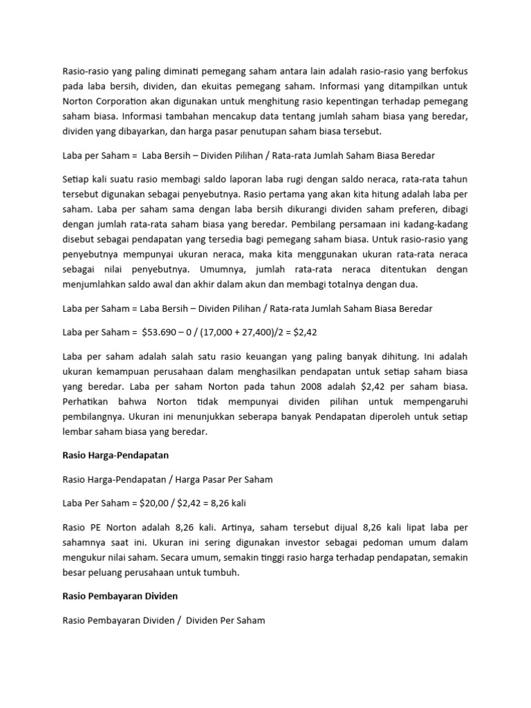 Analisis Rasio | PDF