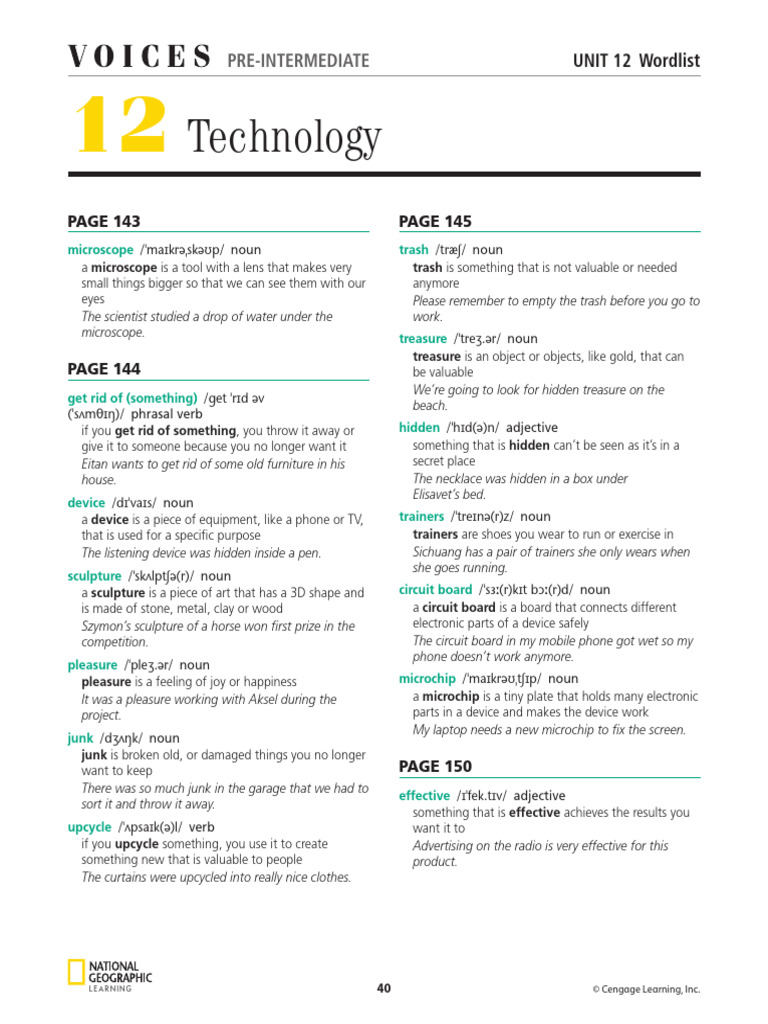 Vocabulary U12 | PDF