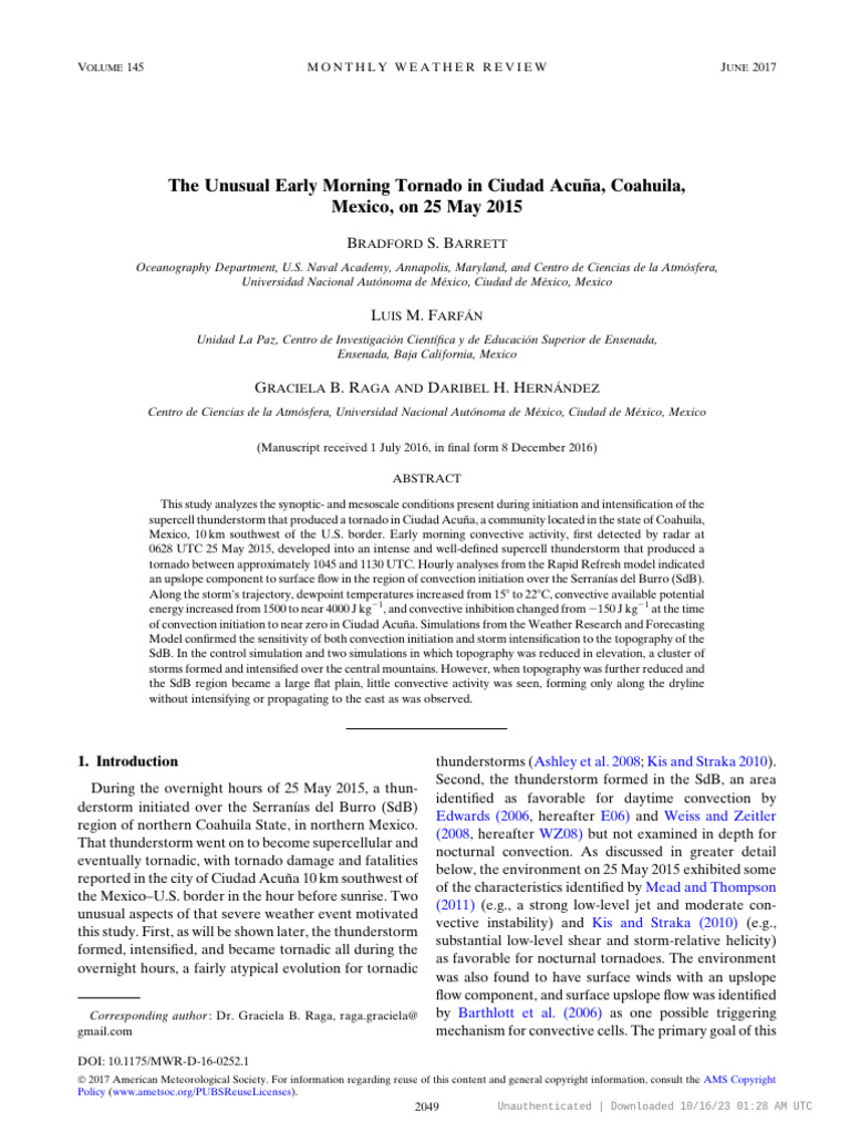 Mwre MWR D 16 0252.1 | PDF | Thunderstorm | Tornadoes