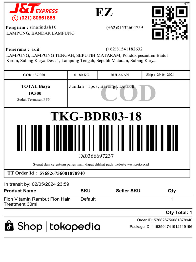 Resi Tiktok 29 | PDF