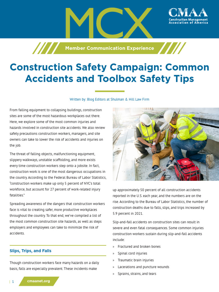 Construction Safety Campaign | Download Free PDF | Occupational Safety ...