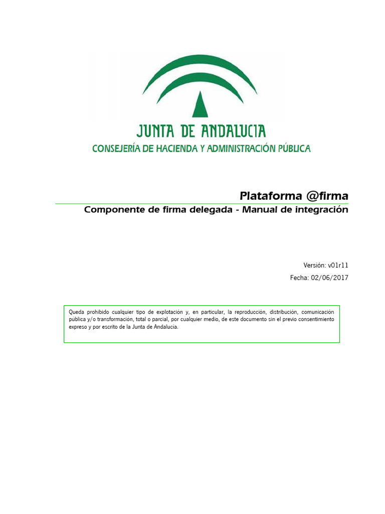 20170602-Manual Integrador Componente Firmas Delegadas - v01r11 | PDF ...