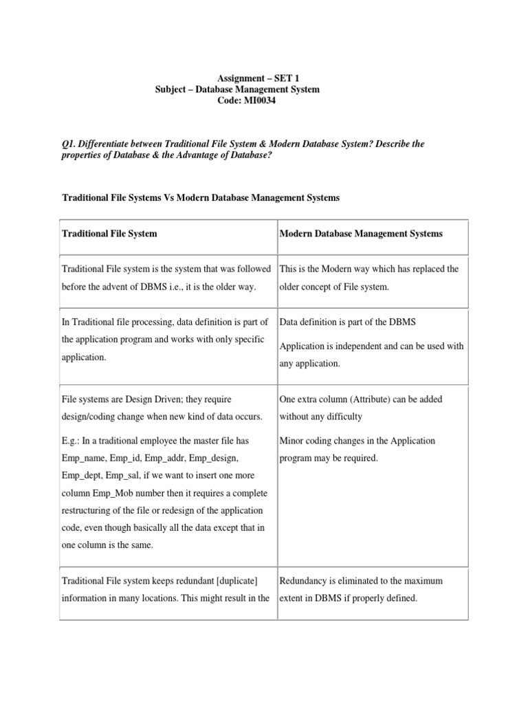 MI0034 Database Management System | PDF | Computers