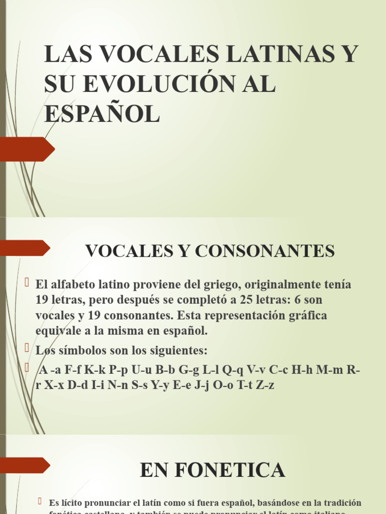 Las Vocales Latinas y Su Evolucion | PDF