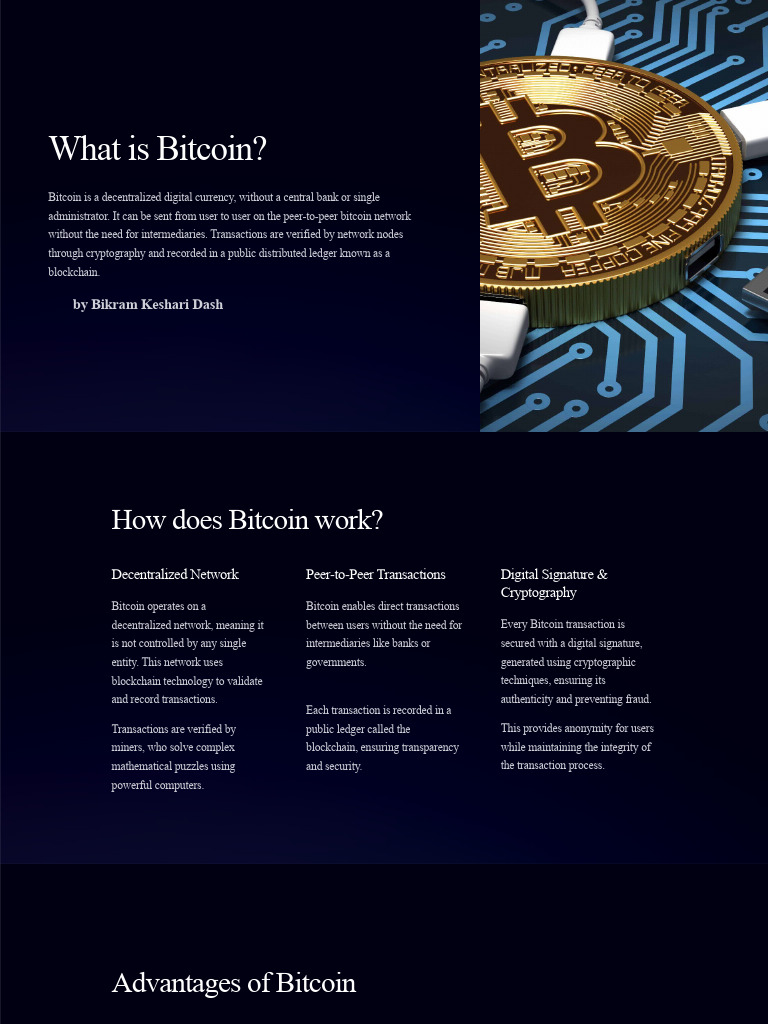 Bitcoin Presentation by Bikram | PDF | Bitcoin | Cryptocurrency