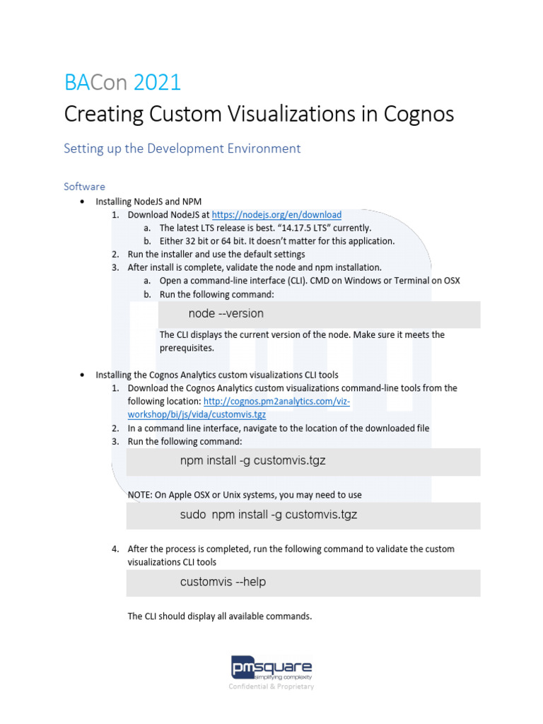 BACon 2021 Custom Viz in Cognos | PDF | Command Line Interface | Zip (File Format)