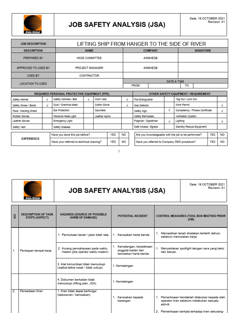 Jsa Lifting Boat Afa Beside River | PDF