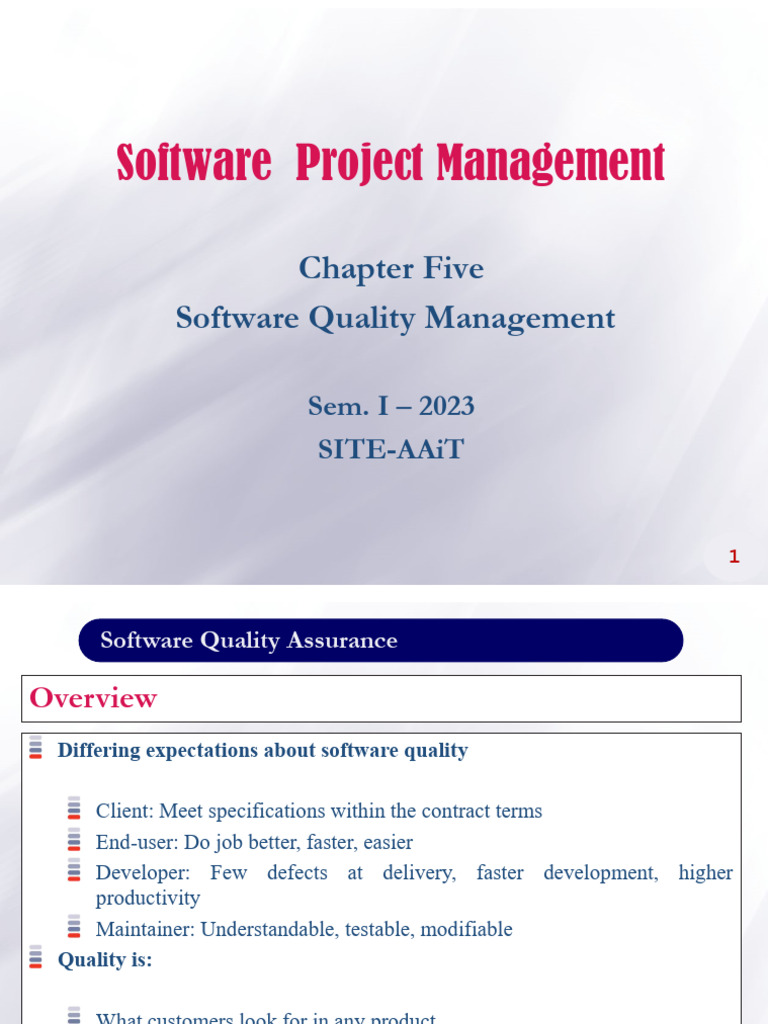 Software Quality Management Guide | PDF | Software Testing | Software ...