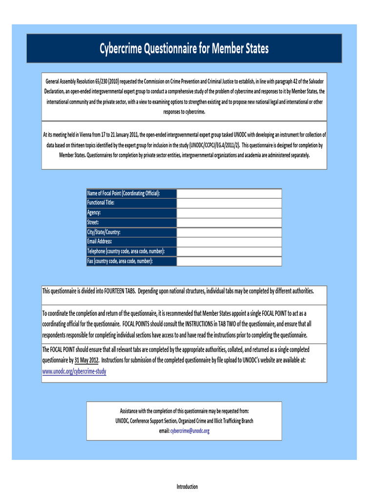 Cybercrime Questionnaire For Member States | Download Free PDF ...