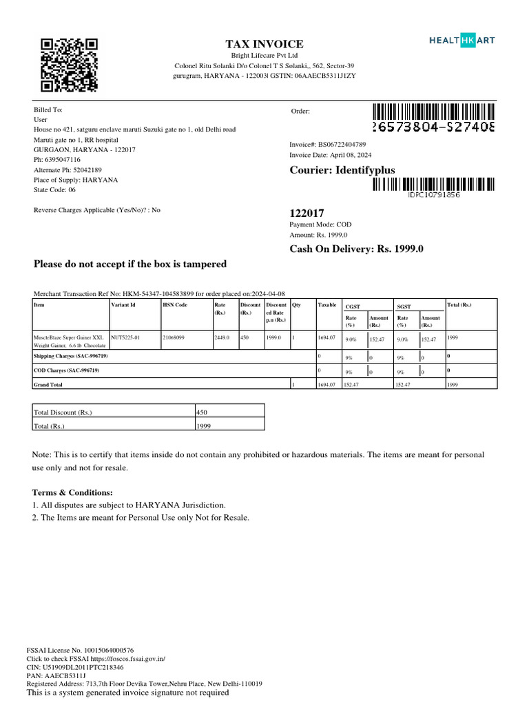 Invoice | PDF | Government Finances | Taxes