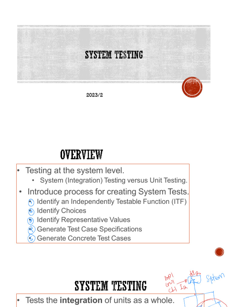 System Testing Annotated | PDF | Parameter (Computer Programming ...