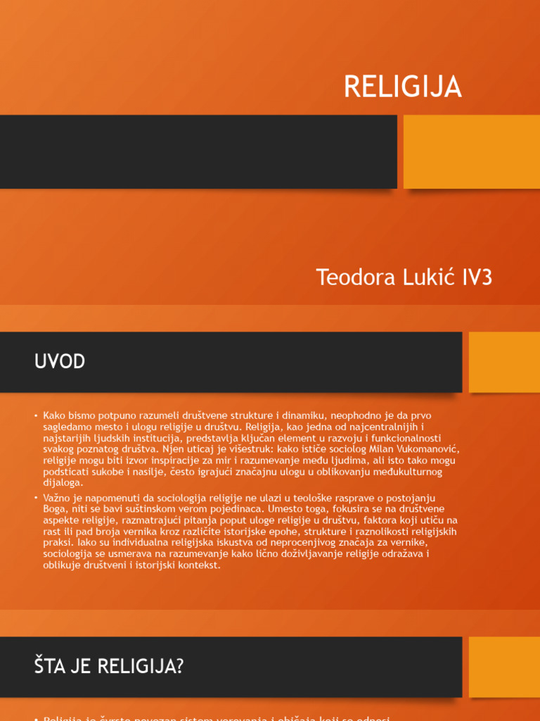RELIGIJA-Teodora Lukic 2 | PDF