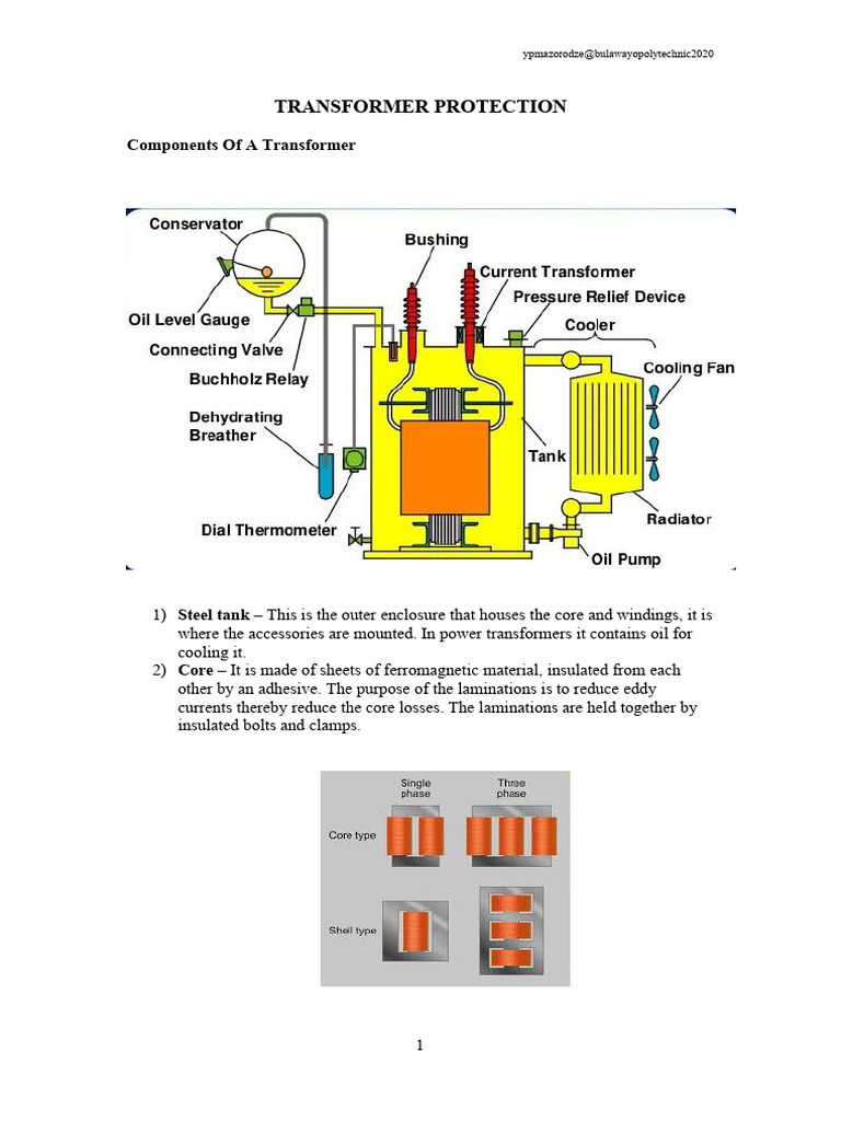TRANSFORMER PROTECTION | PDF | Transformer | Electromagnetic Induction