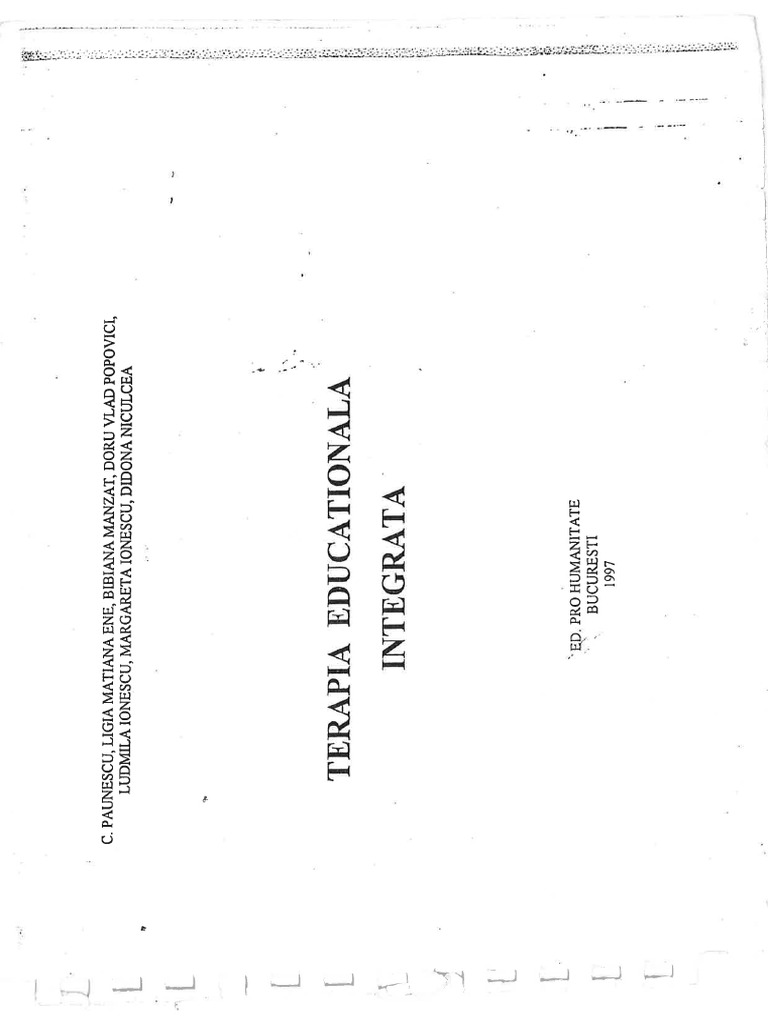 Terapia Educationala Integrata | PDF