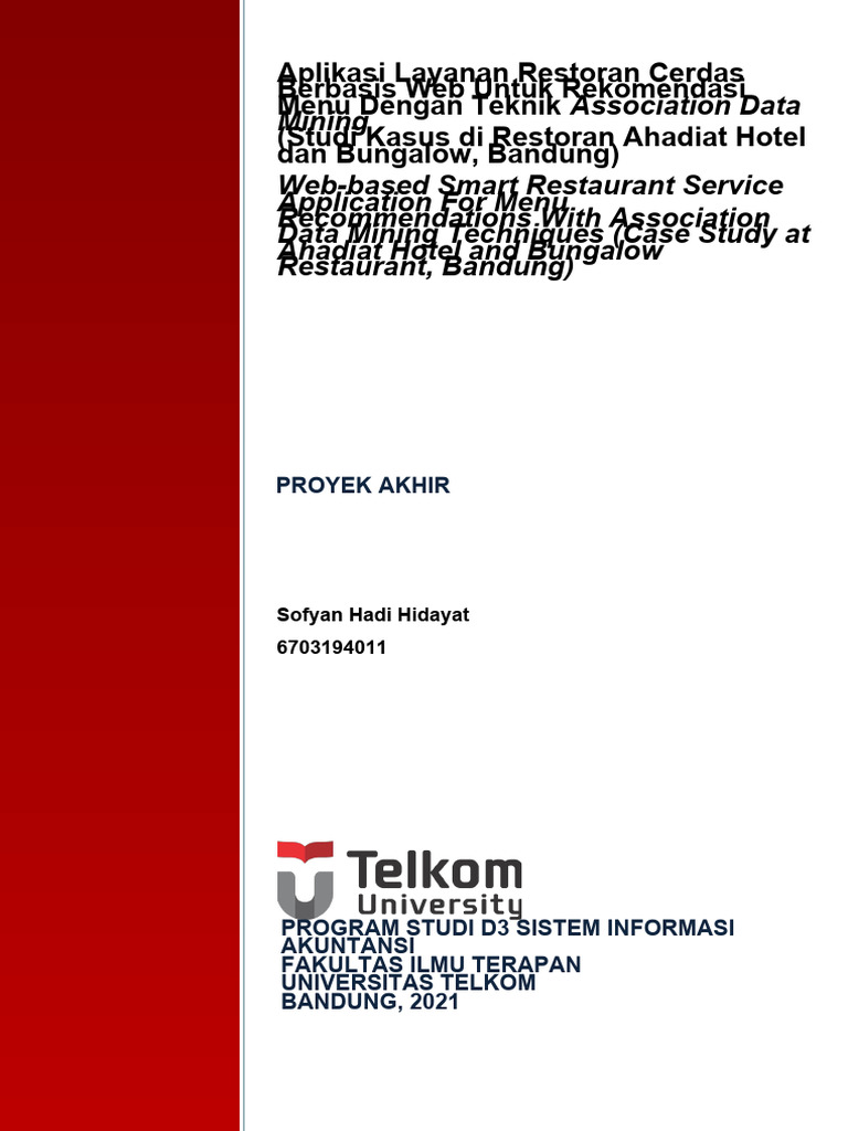 Sofyan Hadi Hidayat - Buku PA E-Restoran | PDF