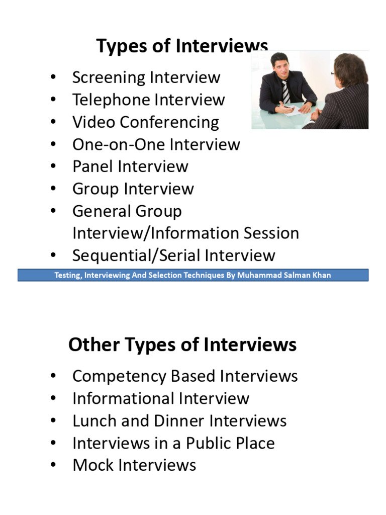 Comprehensive Guide to Interview Types | PDF | Interview | Social ...