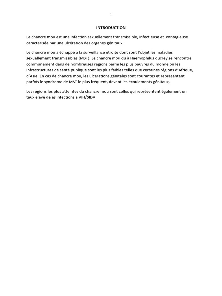 Traitement et diagnostic du chancre mou | PDF | Maladies et troubles ...