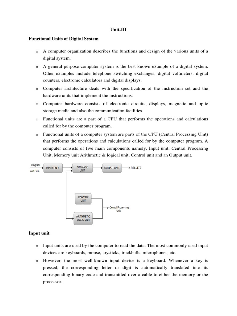 Digital Electronic Unit-3 | PDF | Computer Data Storage | Central Processing Unit