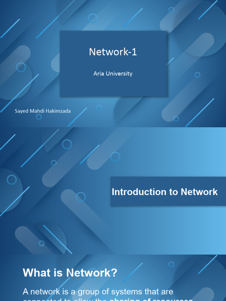 01 Introduction To Network | PDF