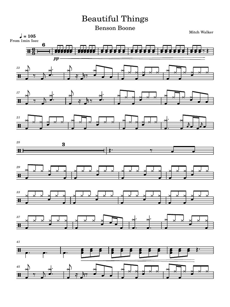 Beautiful Things Sheet Music Collection | PDF
