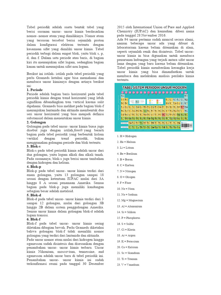Tabel Periodik | PDF