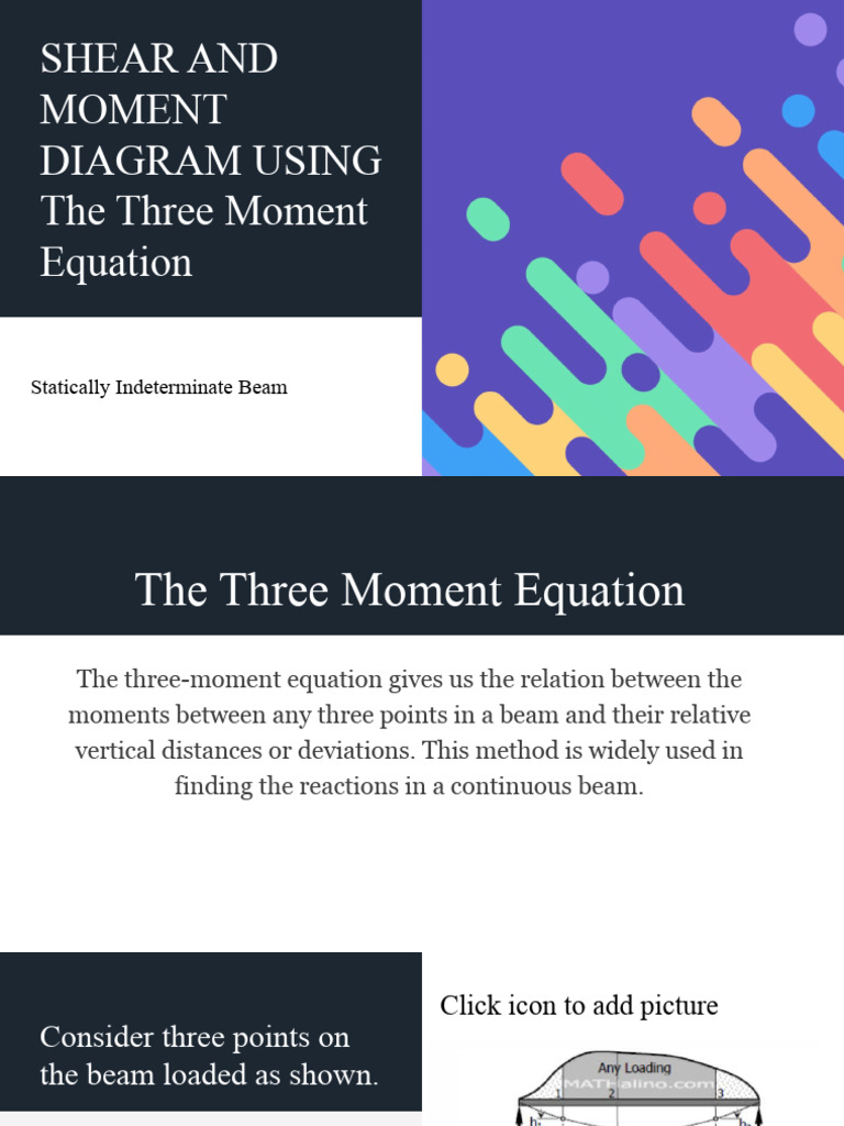 Three Moment Equation for Beams | PDF
