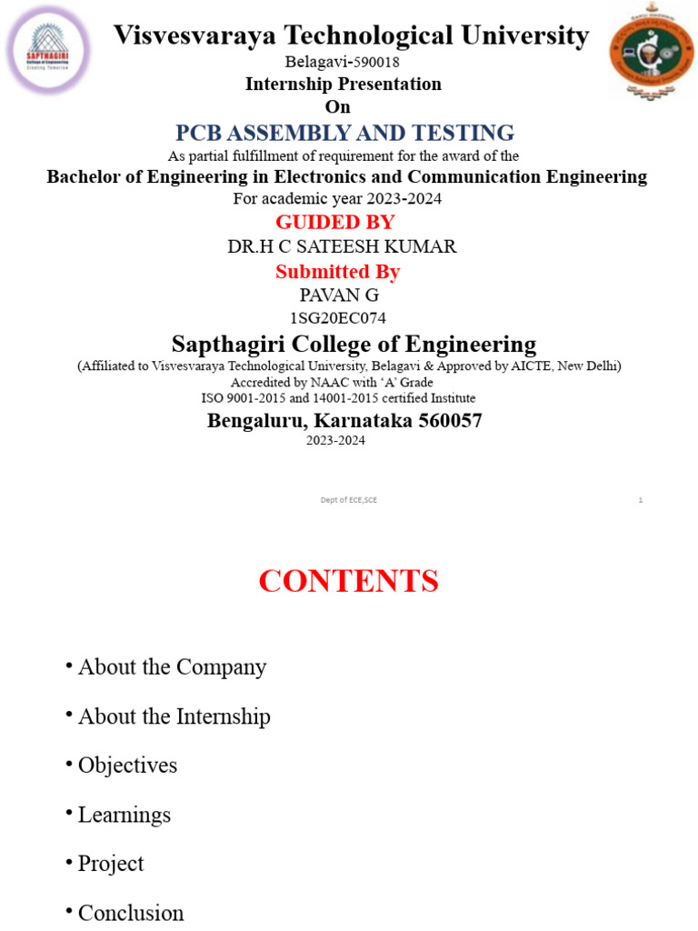 Pavan Internship | PDF | Printed Circuit Board | Electronic Engineering