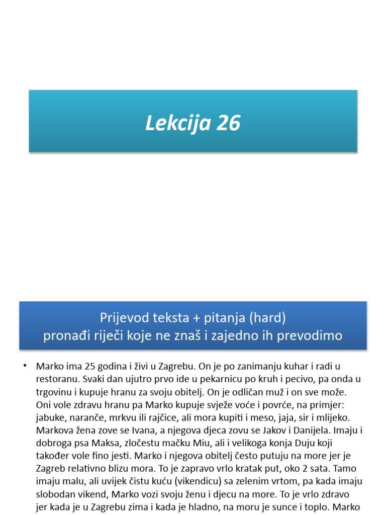 Lekcija 26 | PDF