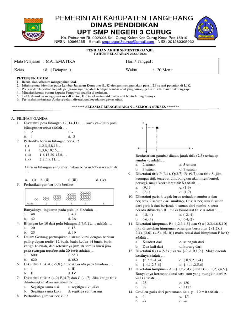 Soal PS 8 TP 2023-2024 2 | PDF